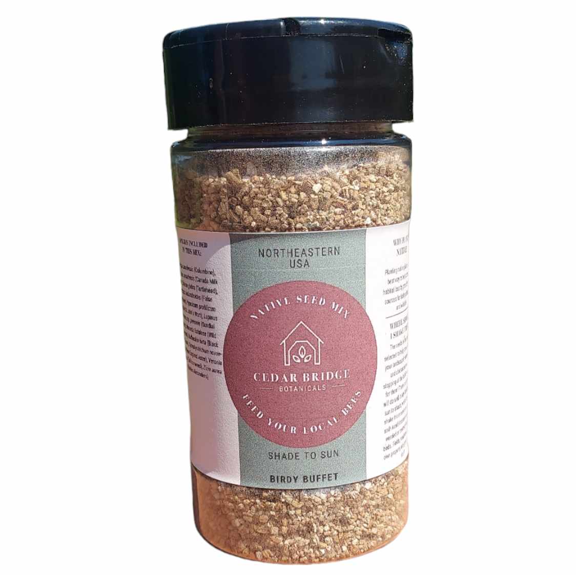 Native Seed Shaker- Birdy Buffet – Cedar Bridge Botanicals