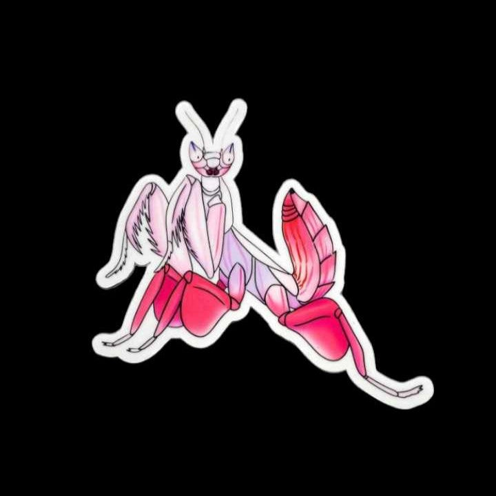 Orchid Mantis Sticker – Cedar Bridge Botanicals